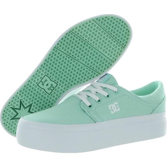 DC | Shoes | Dc Womens Trase Platform Green Leather Flatform Skate ...